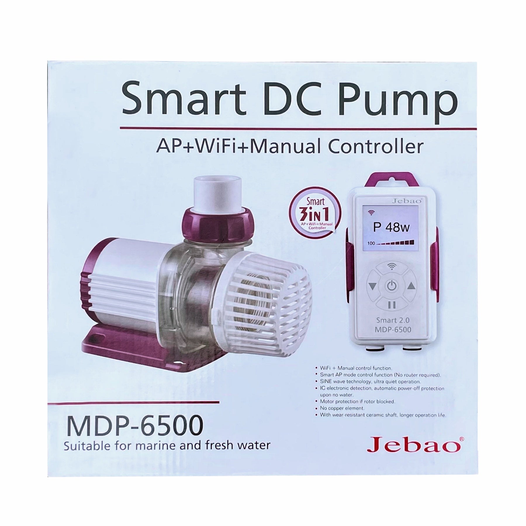 Jebao Smart DC Pump MDP6500 (WIFI & Manual Controller) – Essex Marine ...