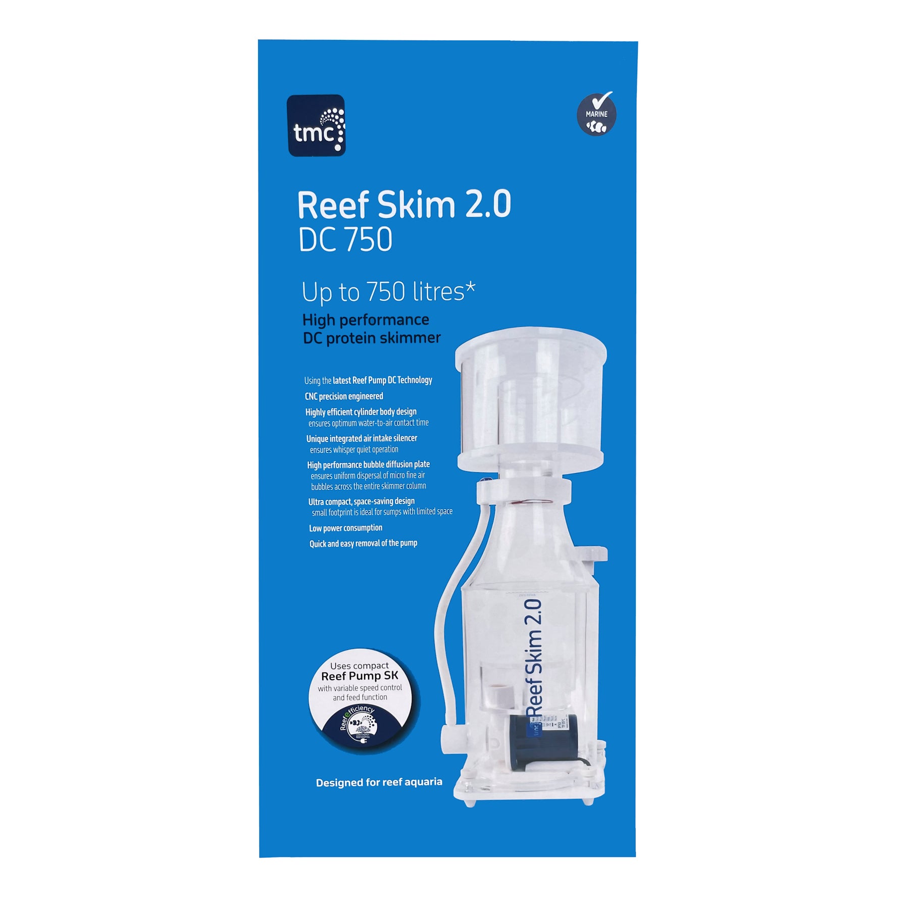 TMC Reef Skim 2.0 750 DC Protein Skimmer – Essex Marine Aquatics